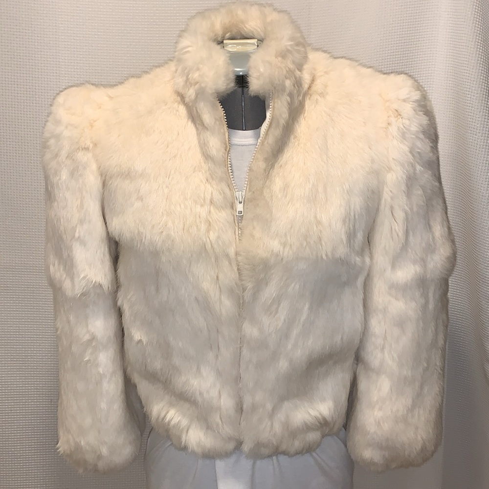 Vintage Princess Caravelle 100% Cream Rabbit Fur Coat… - Gem